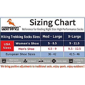 Women's Breathable Hiking Work Boot Socks w/Anti-Stress Moisture Wicking Germanium & Coolmax Lite-Compression 2 Prs