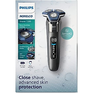Philips Norelco Shaver 7200, Rechargeable Wet & Dry Electric Shaver with SenseIQ Technology and Pop-up Trimmer S7887/82