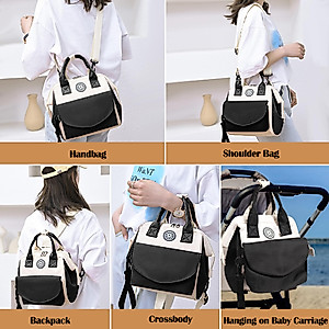 2 in 1 Breast Pump Bag, Portable Pump Bag for Backpack/Shoulder/Cross-Body Compatible with Momcozy, Breast Pump Travel Bag with 7 Pockets and Detachable Strap, Grab and Go