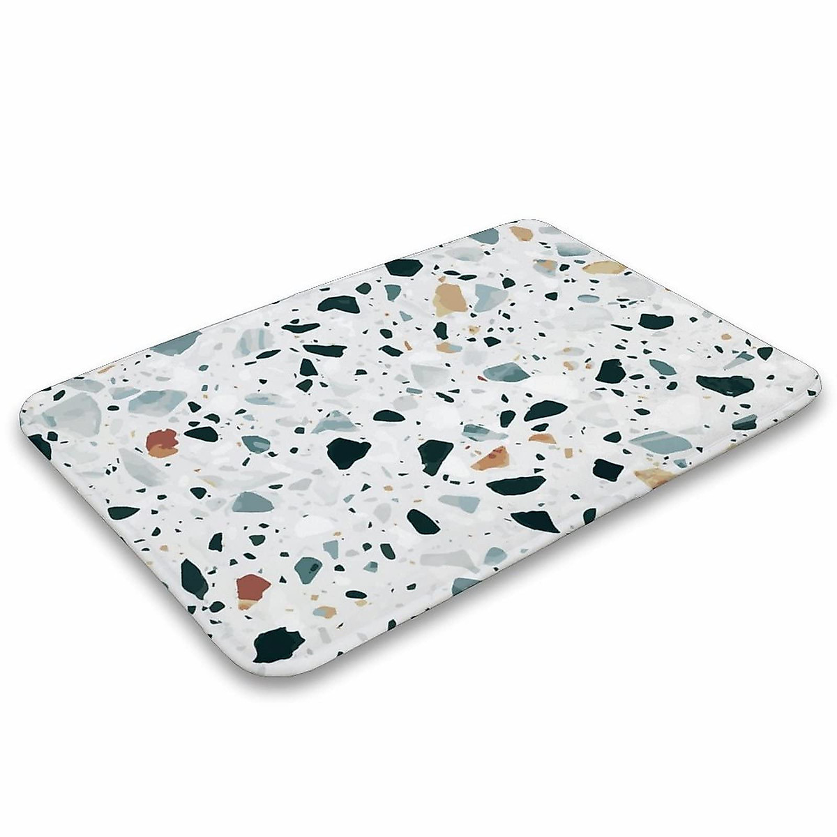 Gray Blue Stone Blocks Kitchen Mat and Rugs Cushioned Anti-Fatigue Kitchen mats 16"x 24"Non Slip Waterproof Kitchen Mats and Rugs for Kitchen Floor Home Office Sink Laundry