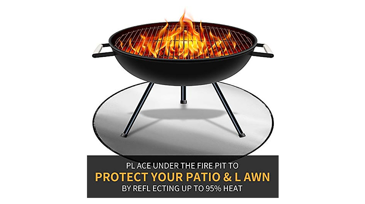 Fire Pit Mat 24" | Fireproof Deck Protector | Outdoor BBQ Accessory