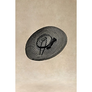 BABEYOND Wide Brim Tea Party Fascinator Kentucky Hat Derby Fascinator Wedding Hat for Cocktail Black