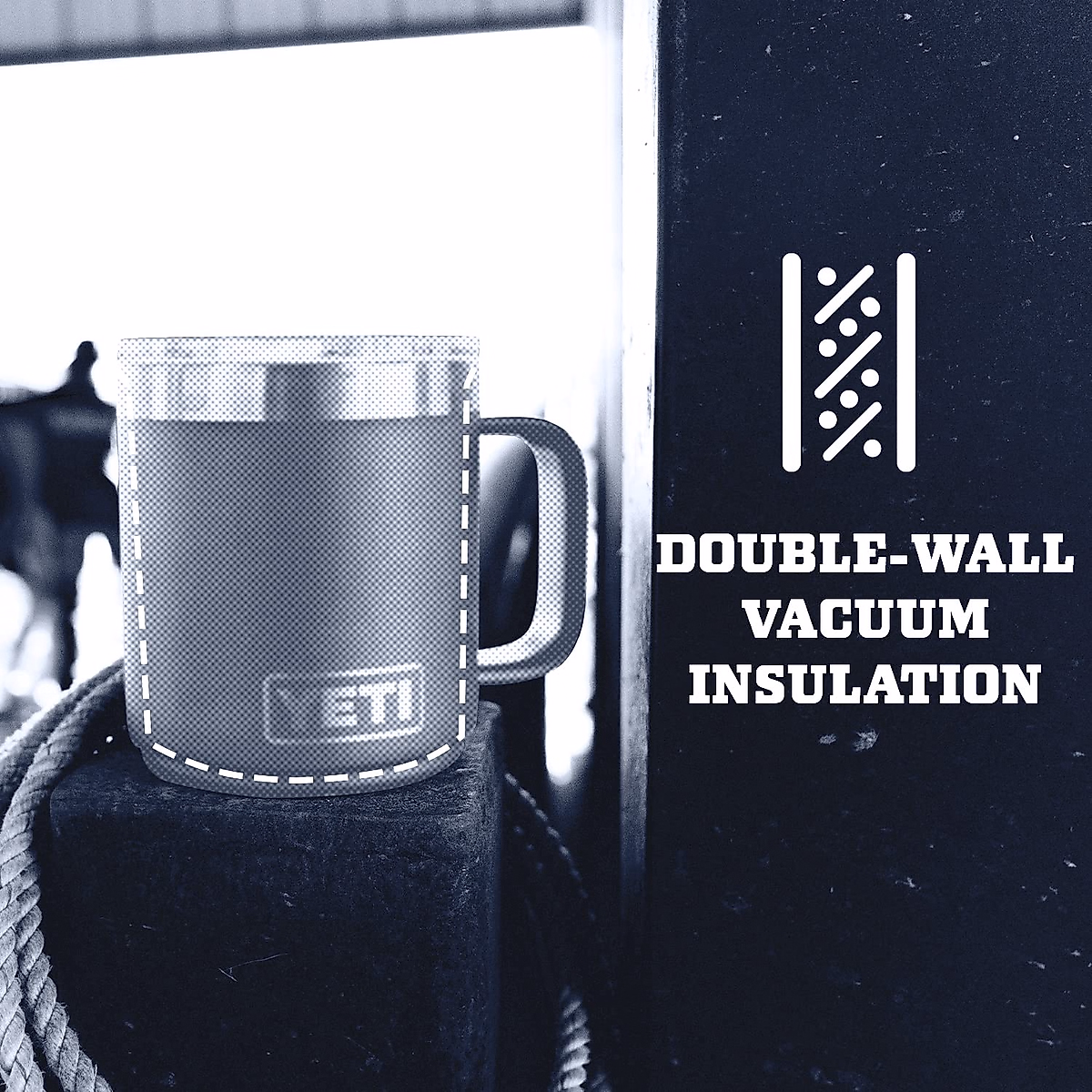 YETI Rambler 10 oz Stackable Mug, Vacuum Insulated, Stainless Steel with MagSlider Lid, Bimini Pink