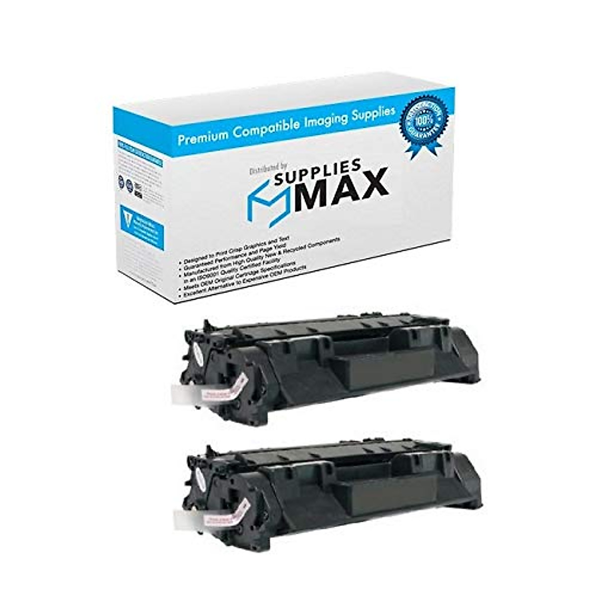 SuppliesMAX Compatible Replacement for Canon LBP-6300/6670/MF-414/419/5850/5950/6180DW Toner Cartridge (2/PK-2300 Page Yield) (Type 719) (CRG-719_2PK)