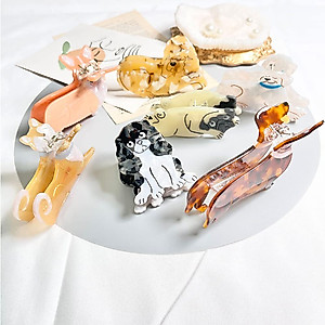 Dachshund Dog Hair Clips,Small Claw Clips for Girls,Acetate Hair Clips for Women,S10
