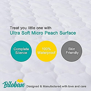 Bassinet Mattress Cover Compatible with Halo Bassinest Swivel Sleeper Bassinet Mattress Pad, 2 Pack, Microfiber, Waterproof and Soft, White