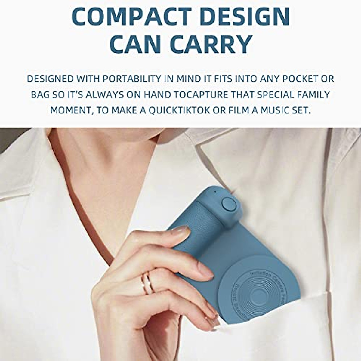 Magnetic Camera Handle Bluetooth Bracket，Smart Bluetooth Mobile Phone Anti-Shake Selfie Device, Magnetic Grip Photo Stand, Bluetooth Selfie Stick Grip Mount, for All Phone (Blue)