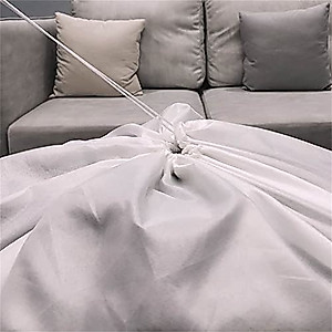 WALNUTA Clothes Storage Large-Capacity Beam Mouth Drawstring Oxford Cloth Cotton Quilt Storage Bag Storage Basket