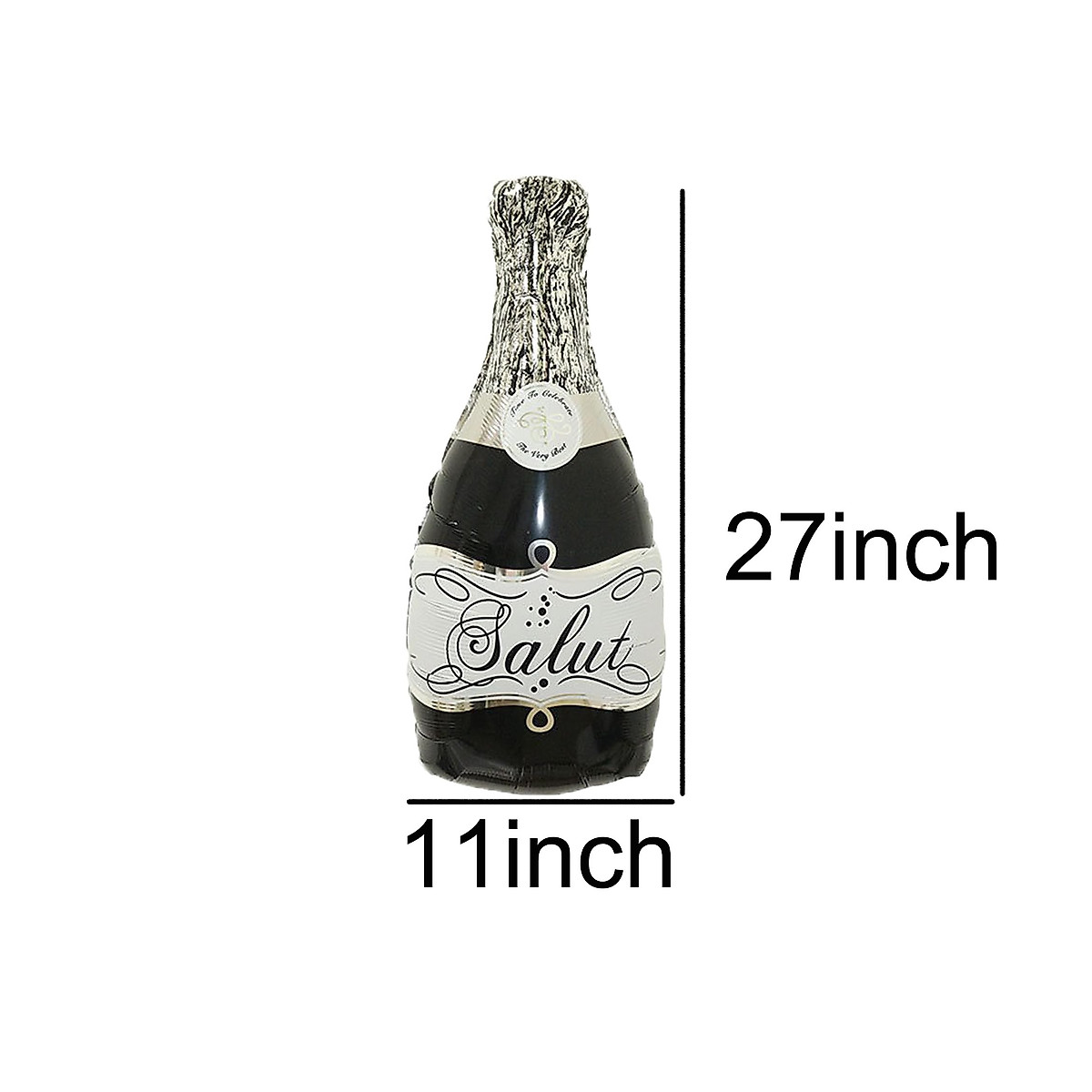 Black Champagne Bottle Balloons Salut Foil Aluminum Balloon Birthday Party Supplies Baby Shower Wedding Engagement Party Decorations