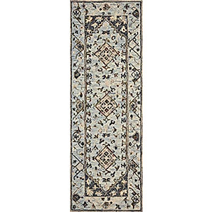 Loloi II Beatty Collection Traditional Oriental Area Rug, 2'-3" x 3'-9", LT. Blue/Blue