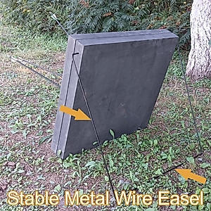 KHAMPA Archery Target for Backyard | 2x2 ft. Deluxe Double Layer Bow Target | includes 2 Paper Targets and Push Pins for Crossbow or Compound Bows