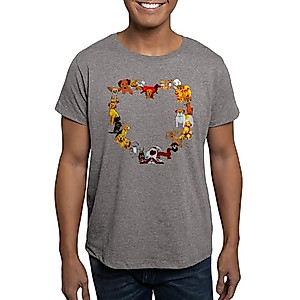 CafePress Dog Love Men's Fitted T Shirt (Dark) Men's Fitted Graphic T-Shirt Graphite