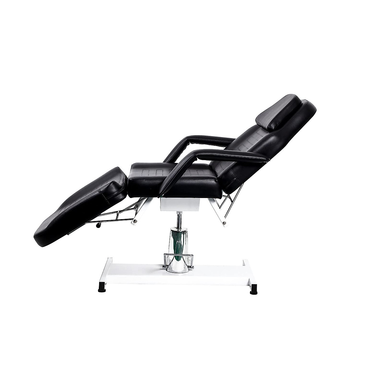 Beautymega Black All Purpose Professional Massage Beauty Bed Salon Tattoo Chair Hydraulic Pump Esthetician Bed Adjustable Beauty Barber Spa Beauty Equipment