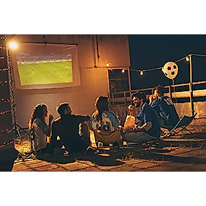 Fugetek LED Video Projector, Home Office, Outdoor Movie Night, 2500 Lumen, 120" Viewing, Supports 1080p, Dual HDMI / USB Inputs, VGA, AV, Works with Fire Tv, Roku, PS4, Xbox