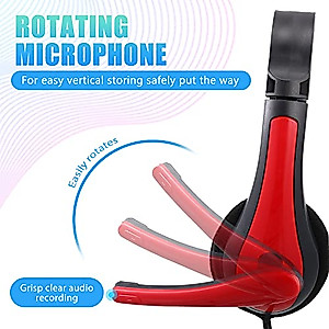 20 Pack Bulk Classroom Headphones with Microphone Students Kids Wired Headphones School Class Set Headphones for School Library Computer Office Meeting Adults 3.5 Jack Universal Plug (Multicolor)