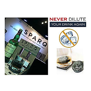 Whiskey Stones Hockey Puck Chiller Set of 3 - Whiskey Chilling Rocks - Reusable Whiskey Stones - Wine Chiller - Ice Stone - Best Gifts for Whiskey Lovers & Hockey Lovers - USA Ice Hockey Fans