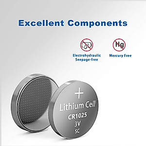 PCELL Cr1025 Br1025 10255 3V Lithium Batteries 25Pcs 5 Cards