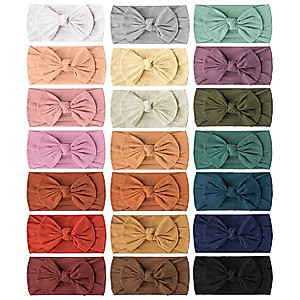 Prohouse 21PCS Baby Nylon Headbands Hairbands Hair Bow Elastics for Baby Girls Newborn Infant Toddlers Kids