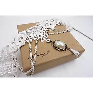 ETERNITY J. Vintage Lace Gothic Style Tassel Pendant Choker Victorian Palace Princess Lolita Necklace Bracelet