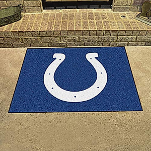 FANMATS 28756 Indianapolis Colts All-Star Rug - 34 in. x 42.5 in. Sports Fan Area Rug, Home Decor Rug and Tailgating Mat