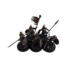 MiniDepot 8 Pack 25mm Movement Trays 5 Model Capacity for Warhammer 40k, Age of Sigmar, and Other Miniature Games (Staggered Formation)