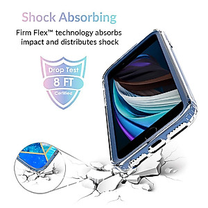 Jeylly iPhone SE 2022 Case, iPhone SE 2020 Case, iPhone 8/7 Case 4.7 inch, 360 Full-Body Front & Back Hybrid Hard PC Soft TPU Rubber Shockproof Marble Women Girly Phone Case Cover, Light Blue