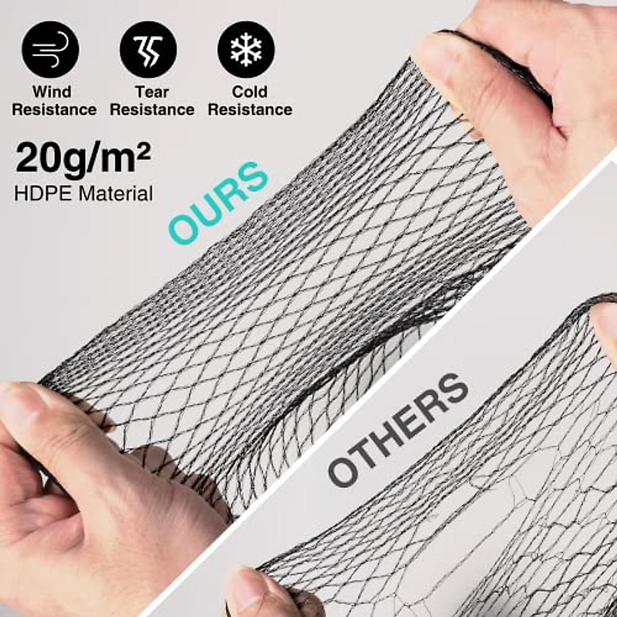 Pond Netting, 7’ x 10’ Pond Netting for Koi Ponds, Durable & Sturdy Pond Net to Catch Leaves & Debris, Drive Herons, Raccoons, Cats & Predators Away, Handy Accessories Included (3/8” Mesh)