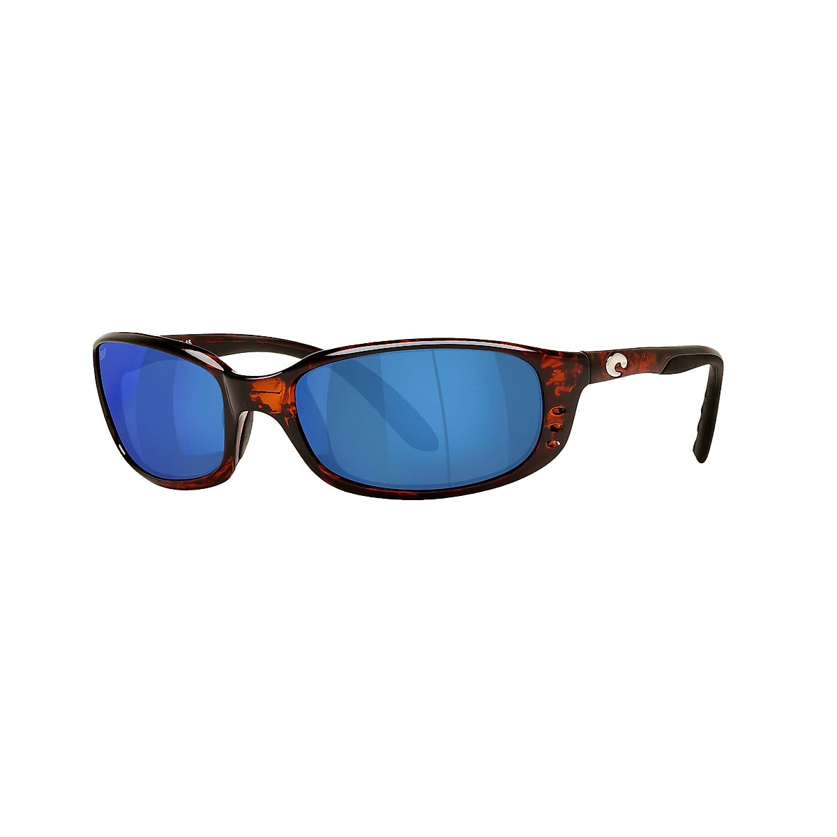 Costa Del Mar Mens Brine Oval Sunglasses, Tortoise/Grey Blue Mirrored Polarized-580P, 59 mm