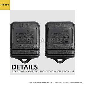 CENTAURUS Key Fob Case (Set of 2) Replace CWTWB1U212 CWTWB1U331 GQ43VT11T CWTWB1U345 Replacement for- keyless Entry Remote 4 Button(Just only Case)