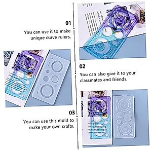 VILLCASE 1pc Kaleidoscope Mold Resin Silicone Molds Resin Tray Molds Silicone Tray Mold Silicone Resin Ruler Making Mold Silicone Molds for Resin Ruler Casting Mould Silica Gel White