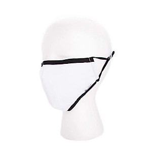 MIAMICA 3 Fashion Cloth Face Mask Nose Wire Cotton Breathable Double Layer Machine Washable Reusable Adjustable Ear Strap Inner Pocket for Removable Filter - Houndstooth, Black, White