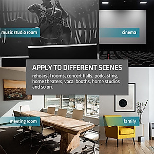 UMIACOUSTICS Art Acoustic Panels Sound Absorbing 3 Pack Premium Acoustical Wall Panel, 48" X 24" X 0.4" Decorative Sound Proof Foam Panels, Creative Slotting Design (Equidistant slot, White)