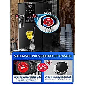 KJLYLPP 12L Commercial Multi-Purpose Milk Frother, Electric Milk Foam Maker LED Display for Espresso Coffee Tea Coffee Shop Dessert Shop Hotel Milk