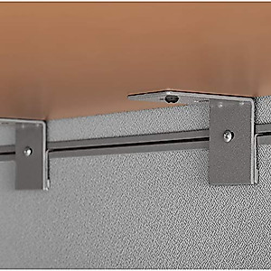 Bush Business Furniture Easy Office 2 Person Cubicle Desk with File Cabinets, 60W x 66H, Pure White