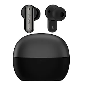 omthing Wireless Earbuds, AirFree 2 True Wireless Headphones, Earphones with Wireless Charging, Bluetooth Earbuds with ANC, in-Ear Headphones Deep Bass, Touch Control, IPX5 Waterproof, 25H