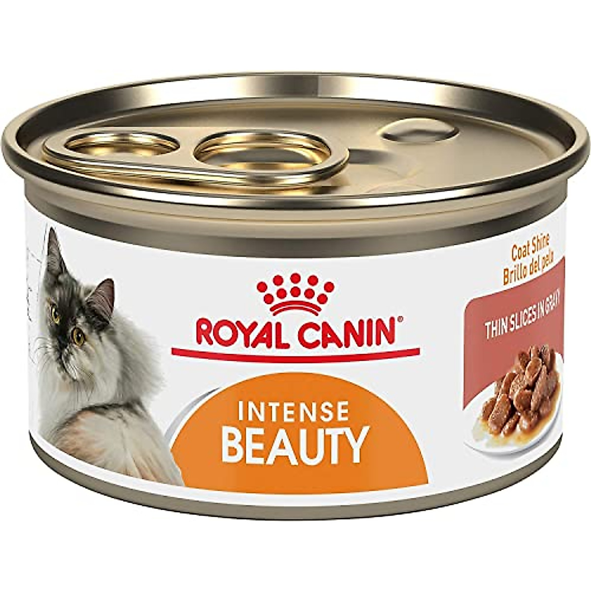 Royal Canin Feline Health Nutrition Canned Cat Food,Thin Slices in Gravy- 3 Ounce Cans- 12 Pack Variety Bundle- 2 Flavors with Pets Food Bowl (6) Adult Instinctive (6) Intense Beauty
