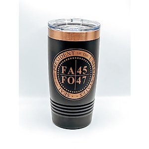 FAFO Trump 20oz Stainless Steel Tumbler - Trump Girl, Trump Guy, Patriotic, MAGA, Unique gifts for Republicans (Black)