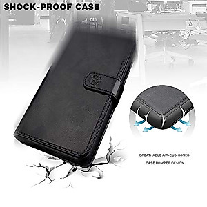 Shields Up for Moto G Stylus 5G Case Wallet 2022, Detachable Magnetic Wallet Case with Card/Cash Slots & Wrist Strap, Slim Durable Shockproof [Vegan Leather] Cover for Motorola G Stylus 5G 2022, Black