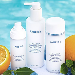 LANEIGE Cream Skin Milk Oil Cleanser: Soothe, Purify, and Melt Away SPF & Makeup, 6.7 fl. oz.