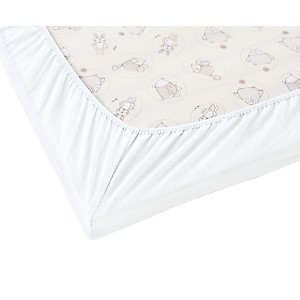 Celine Linen Luxury Silky Soft Baby Crib Fitted Sheet0 Cotton Jersey Knit | Standard Crib and Toddler Mattresses for Boys and Girls |, White