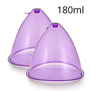 UNOISETION 180ml Vacuum Cups for Vacuum Therapy Machine Vacuum Cupping Machine Accessories 8.3inch Extra-Large XXL Mega Vacuum Therapy Butt Suction Cups 1 Pair (Purple)