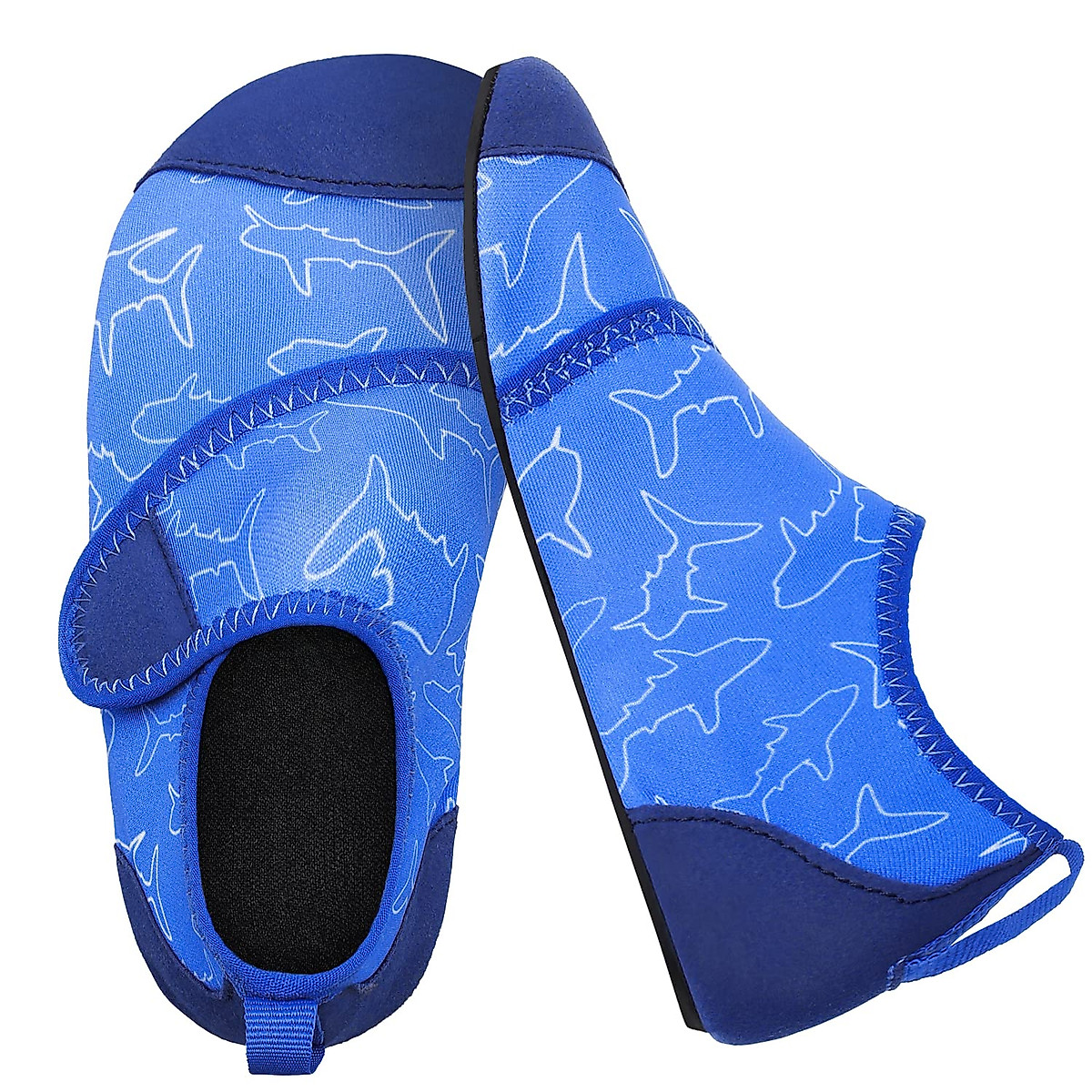 Kids Boys Girls Toddler Water Shoes Barefoot Quick Dry Aqua Socks for Kids Boys Girls Baby Toddler Swim Shoes Pool Shoes Surf Shoes Beach Shoes for Kids Boys Girls Navy/Shark 4-4.5 Big Kid