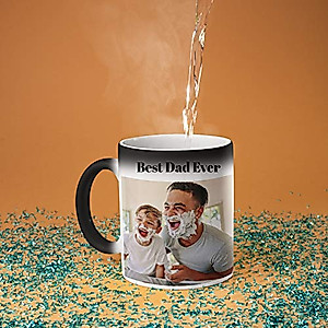Personalized Magic Mug - Custom Color Changing Mug | 11 oz Personalized Coffee Mug with Photo, Picture - Heat Sensitive Custom Coffee Mug | Color Changing Cups, Tazas Magicas Personalizadas
