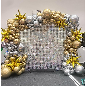 ADOINBY 18 Inch Metallic Gold Balloons - 35Pcs Large Thick Gold Balloons Big Round Chrome Gold Latex Balloons for Birthday Baby Shower Wedding Graduation Gold Themed Party Decorations