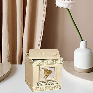 Comfy Hour 6" Porcelain Angel Star Pet Urn for Dog, Brown, Pet In Loving Memory Collection