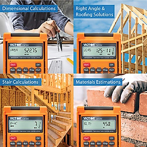 Victor C6000 Advanced Construction Calculator with Protective Case Displays in Fractional or Dimensional Forms Perfect for Carpenters, Renovators,Builders, Contractors, Estimators