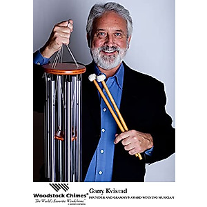 Woodstock Chimes Encore Collection, Chimes of Pluto, 27'' Black Wind Chimes for Outdoor, Patio, Home or Garden Décor (DCK27)