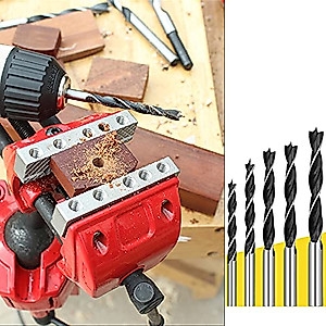 KEWAYO Brad Point Drill Bits, 8 PCS 3-10mm Spiral Twist Wood Drill Bits Set for Soft, Drill Set for Wood, Wood Bits Set,Drill Bit Set, Bit for Wood