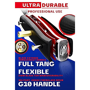 Dalstrong Fillet Knife - 6 inch - Shogun Series ELITE - Damascus - AUS-10V Japanese Super Steel - Boning Knife - Meat Cutting, Carving, Bone, Trimming, Deboning - Black G10 Handle - Sheath Included