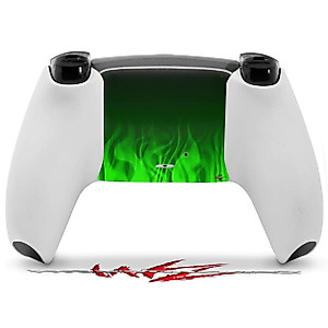 WraptorSkinz Skin Wrap compatible with Sony PS5 DualSense Controller Fire Green (CONTROLLER NOT INCLUDED)